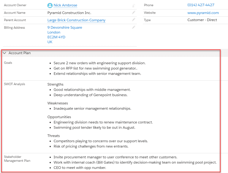 How To Build Powerful Key Account Plans In Salesforce (Template)