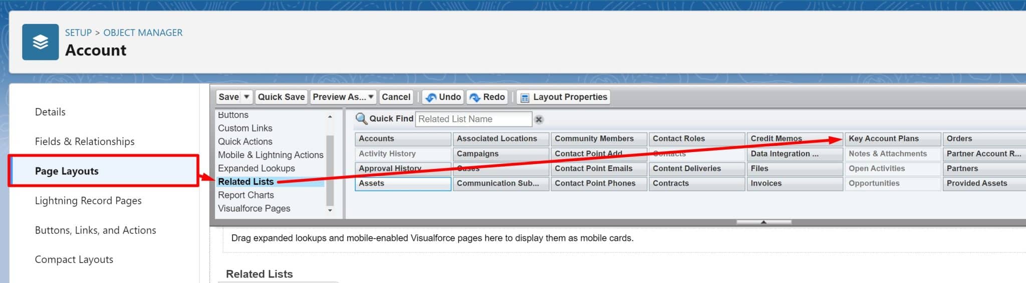 Add Key Account Planning Related List | Account Planner by GSP