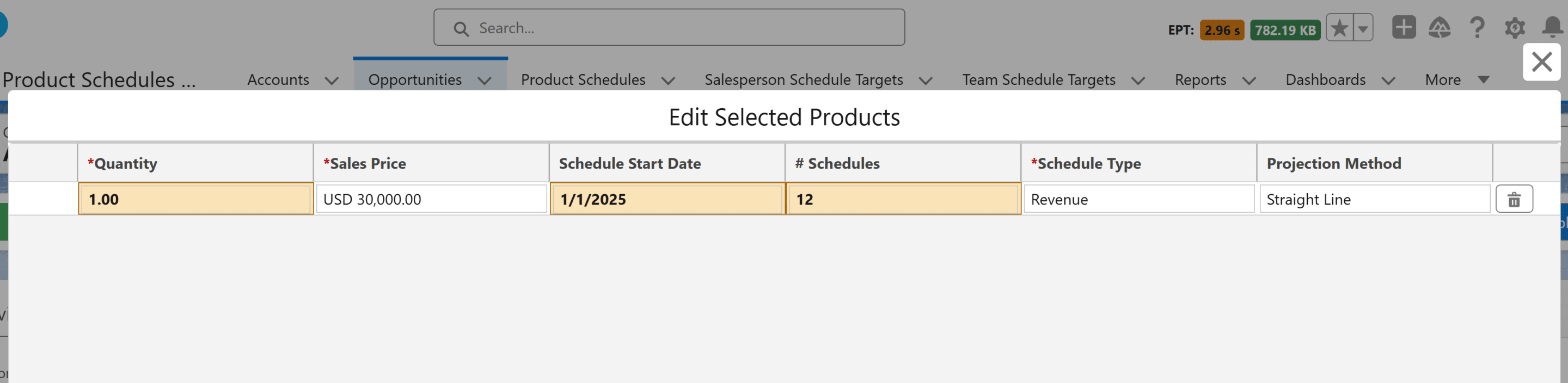 Create Product Schedules | GSP Product Schedules