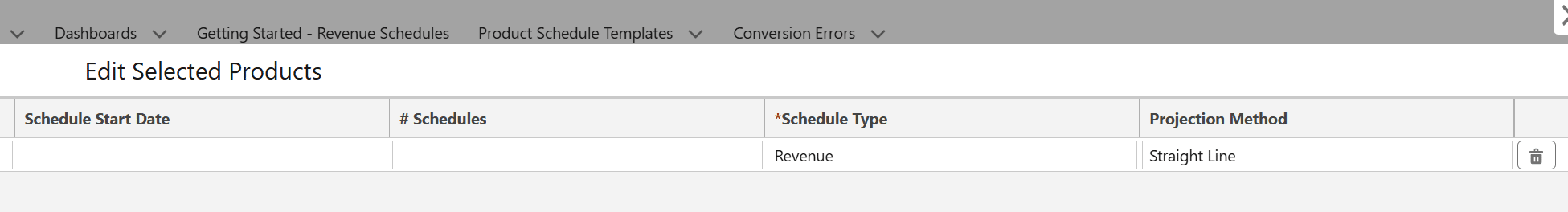 Update Multi-Line Layout | Product Schedules